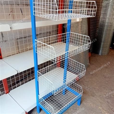 Jual Rak Ciki Toko Warung Chiki Snack Ukuran Kecil 4 Susun Murah