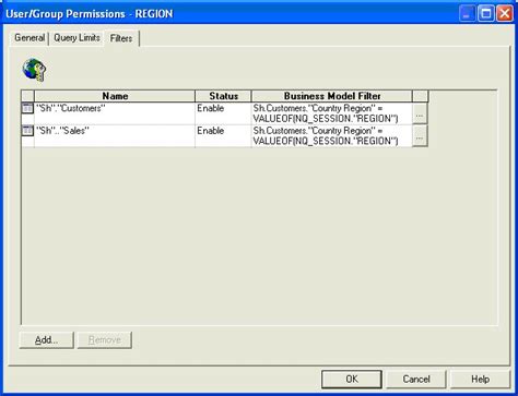 Obiee Obiee Data Level Security Session Variables