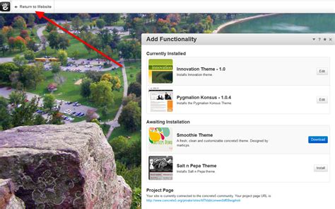 Installing A Marketplace Theme In Concrete5 Web Hosting Hub