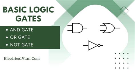 Basic Logic Gates OR Gate AND Gate And NOT Gate Electrical Vani