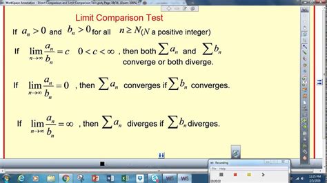 Limit Comparison Test Youtube