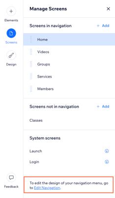 Wix Mobile Apps Customizing Your Member App S Navigation Menu Help Center Wix Com