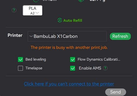 Non Existent Flow Dynamics Calibration Option Bambu Lab P1 Series