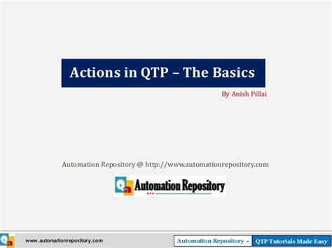 Actions In Qtp