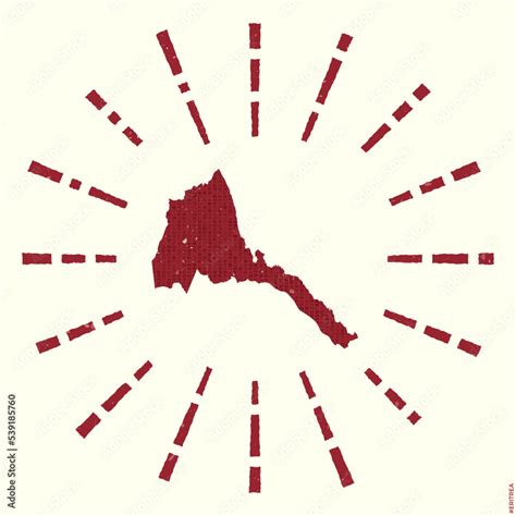 Eritrea Logo Grunge Sunburst Poster With Map Of The Country Shape Of Eritrea Logo Grunge Sunburst Poster With Map Of The Country Shape Of