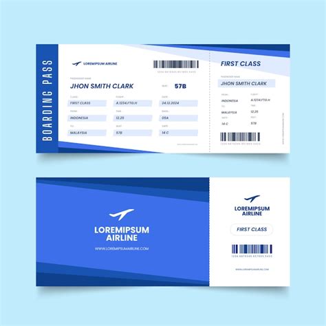 Premium Vector Boarding Pass Template Design