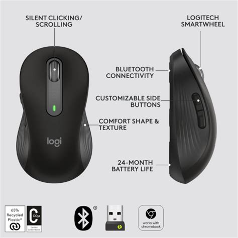 Logitech Signature M650 Wireless Mouse For Small To Medium Sized Hands