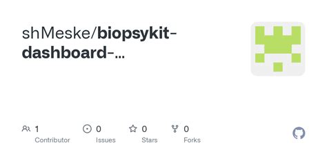 Github Shmeskebiopsykit Dashboard Documentation