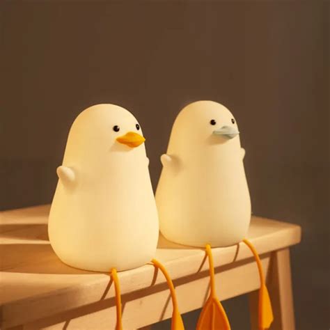 Dulcii ไฟกลางคืนซิลิโคนการ์ตูนน่ารัก Led ไฟกลางคืน Usb ชาร์จโทรศัพท์ตั้งโต๊ะโคมไฟตกแต่งบ้านพร้อม