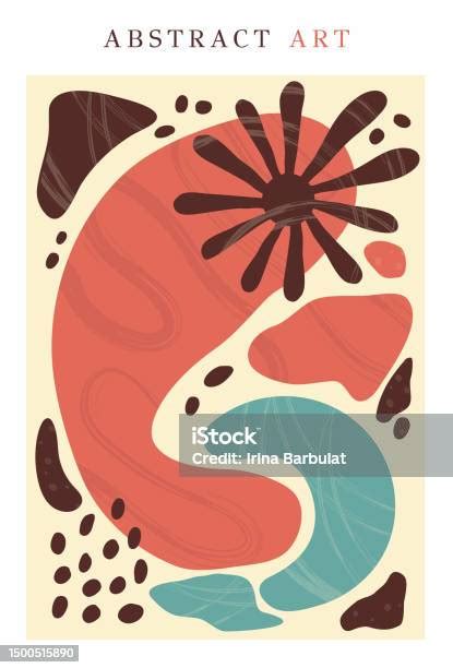 화려하고 밝은 여름 복고풍 실루엣 질감이 있는 단순한 모양의 추상적인 패턴 현대적인 스타일의 선 점이 있는 트렌디한 프린트 인쇄 배경 배너 엽서용 A4 크기 포스터 벡터