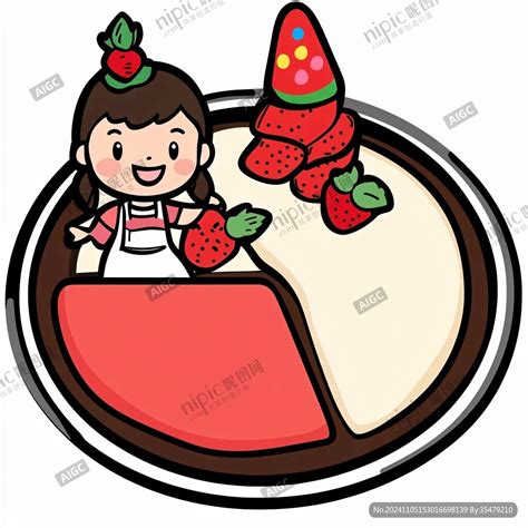 Ai创作图草莓蛋糕卡通图案 披萨店铺招牌卡通形象 草莓妹妹卡通形象 卡通小女孩草莓元素 烘焙店铺招牌卡通形象 草莓蛋糕手绘插画 披萨店卡通形象 披萨专卖店卡通形象 草莓形像设计 烘焙培训机构