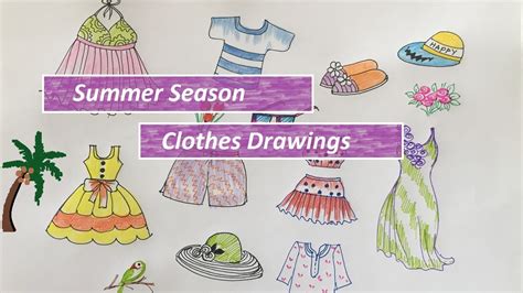 Summer Season Clothes Drawing How To Draw Summer Clothes Summer