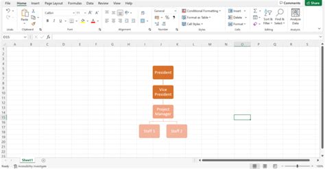how to use smartart hierarchy in excel sheetaki