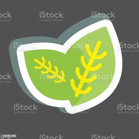 스티커 스피어민트 과일과 야채 기호에 적합합니다 편집 가능한 간단한 디자인 디자인 템플릿 벡터 간단한 기호 그림 0명에 대한