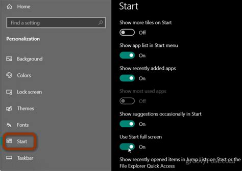 How To Make The Windows 10 Start Menu Full Screen