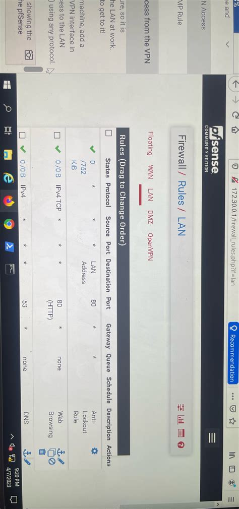 Configuring Custom Firewall Rules With Pfsense 3e I Need Help