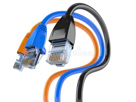 Cabos Da Rede Ilustra O Stock Ilustra O De Plugue