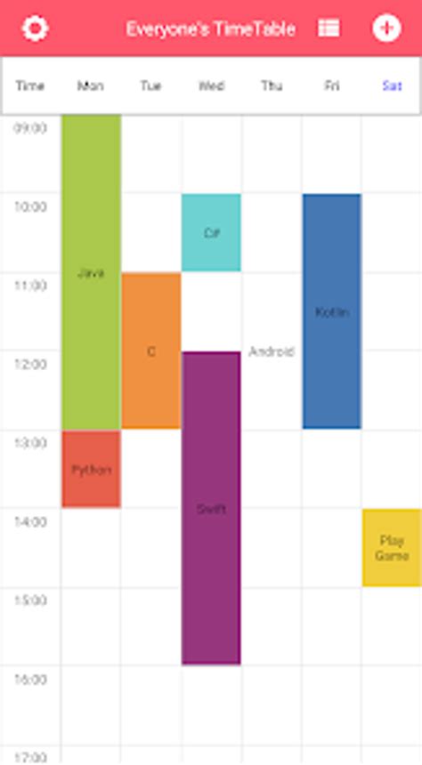 Everyones Timetable Per Android Download