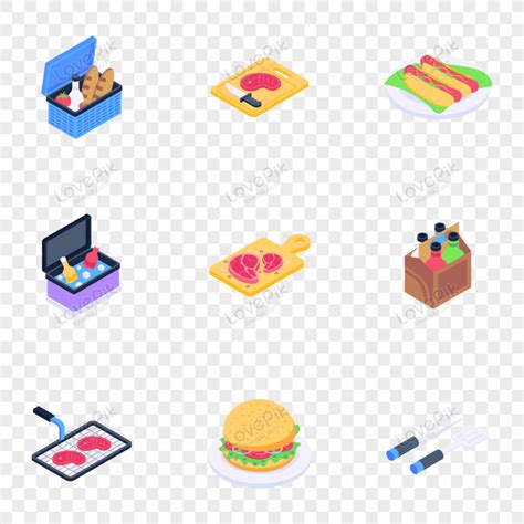 음식 아이소 메트릭 아이콘의 집합입니다