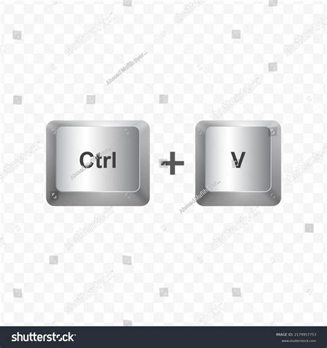 Keyboard Button Vector Illustration Shortcut Ctrl Stock Vector Royalty Free