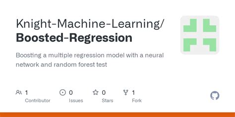Github Knight Machine Learningboosted Regression Boosting A