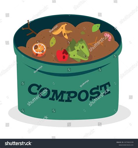 Illustration Worm Compost Bucket Poster Background Stock Vector Royalty Free 2273832339