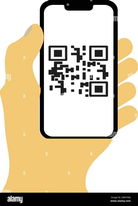 Use Qr Code With Hand Symbol Scanning Qr Code Qr Code Link Stock