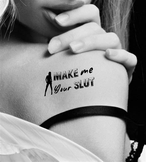 Kinky Temporary Tattoo Sexy Body Art Make Me Your Slut Etsy