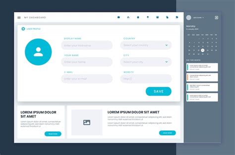 premium vector business dashboard design for web applications and