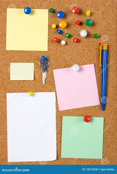 Memo Notes On Pin Up Board Stock Image CartoonDealer Com