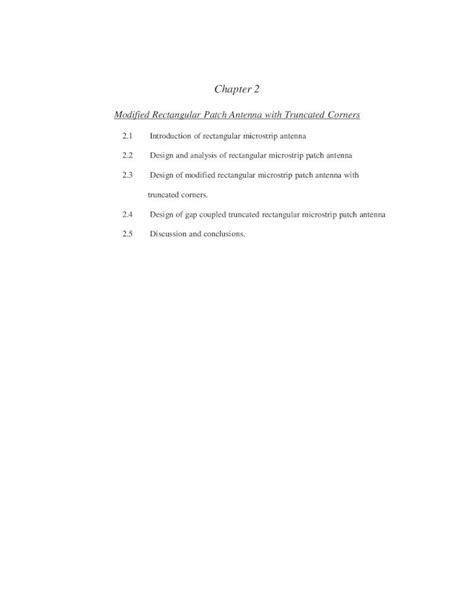 Pdf Modified Rectangular Patch Antenna With Truncated Shodhganga