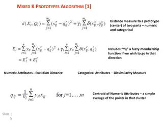 Mixed Numeric And Categorical Attribute Clustering Algorithm Ppt