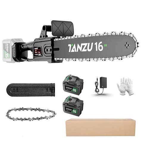 산업용 브러시리스 전기 체인 톱 목재 가지 치기 전동 공구 정원 가지 절단기 리튬 배터리 Tanzu 16 인치 21v Aliexpress