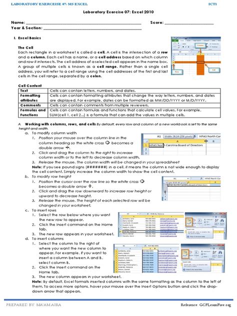 Laboratory 7 Excel Pdf Microsoft Excel Function Mathematics