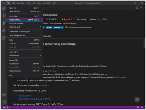 vs code how to create a new project