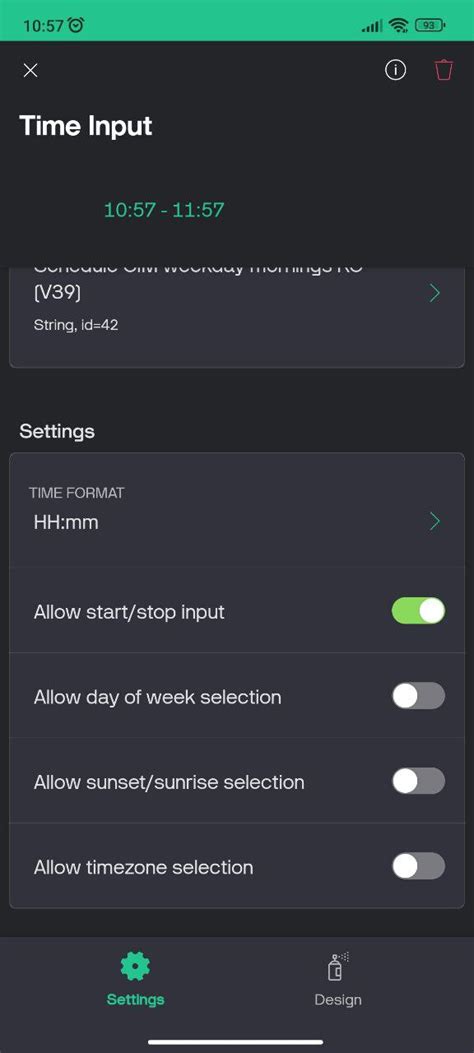 How To Change Stop And Start Time In Time Input Widget Using Node Red
