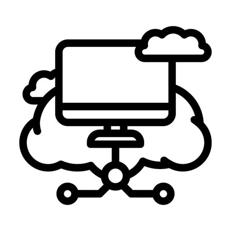 Virtual Machine Cloud Computing Line Icon Illustration 54190091 Vector Art At Vecteezy