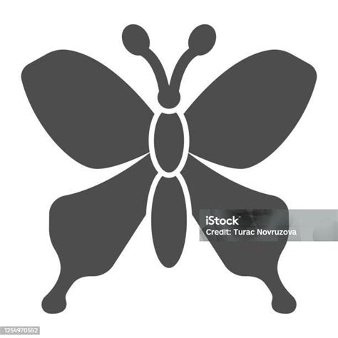 나비 솔리드 아이콘 곤충 개념 흰색 배경에 아름다운 비행 곤충 기호 모바일 개념과 웹 디자인을위한 글리프 스타일의 나비 실루엣 아이콘 벡터 그래픽 곤충에 대한 스톡 벡터