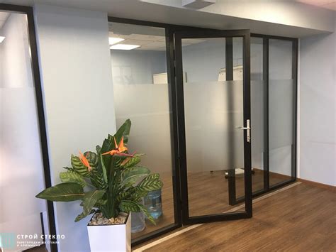 Каркасная перегородка Orman Lux в офисном помещении — Компания Строй Стекло