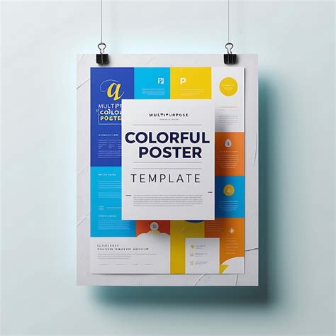 A Poster That Says Colorful Poster On It Premium Ai Generated Image