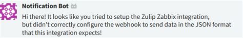 Zulip Zabbix Integration Setup The Weebhook To Send Data In The Json Format · Issue 15136