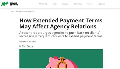 How Extended Payment Terms May Affect Agency Relations