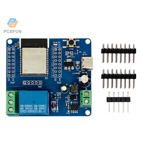 Pcbfun Dc 5 60v โมดูลรีเลย์เดี่ยว Onboard Esp32 C6 Wifi Bt Development Board โมดูลประเภท C อินเท