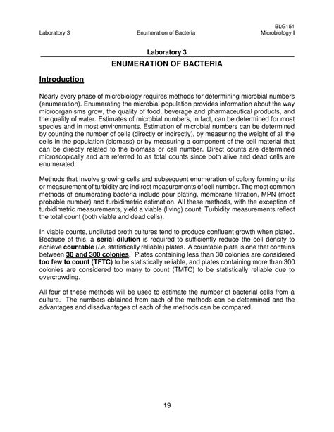 Bacteria Enumeration Lab Report At Dawn Wilkerson Blog
