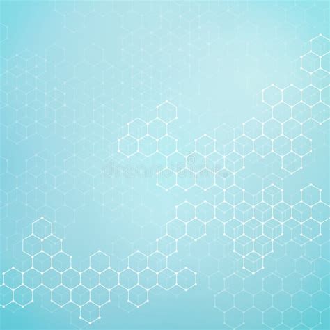 Abstract Background Structure Molecule Of Dna And Neurons Medicine Science Stock Vector