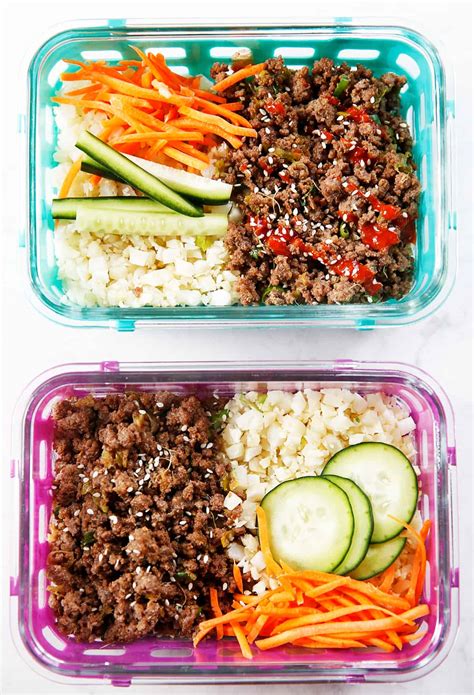 Korean Ground Beef Bowls Meal Prep Lexis Clean Kitchen