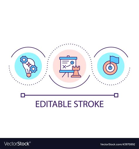 Creative Business Strategy Loop Concept Icon Vector Image