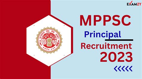 MPPSC Principal Recruitment 2023 Notification Released Apply Online EXAMZY