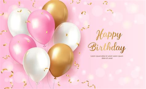 Pink Birthday Theme Vectors And Illustrations For Free Download