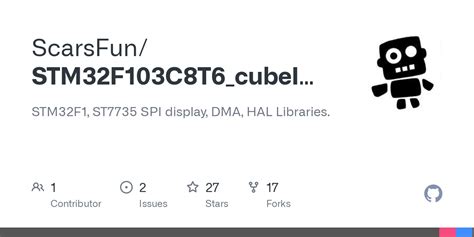 Github Scarsfunstm32f103c8t6cubeidest773518dma Stm32f1 St7735